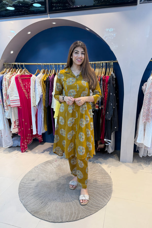 2pc Cotton A-Line Co-ord Set – Raas by Riya